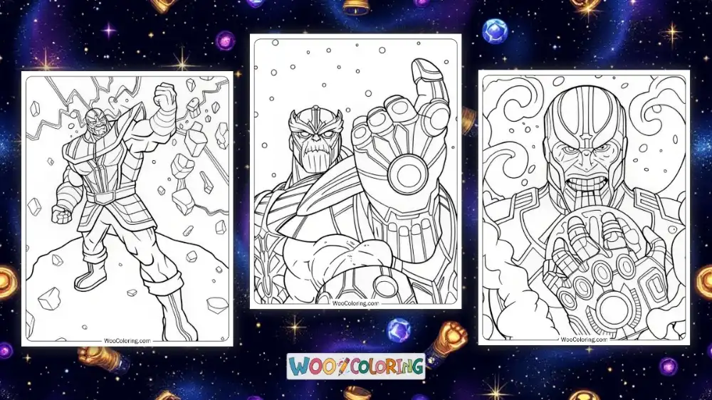 100+ Thanos coloring pages (Free PDF To Print) | Woo Coloring